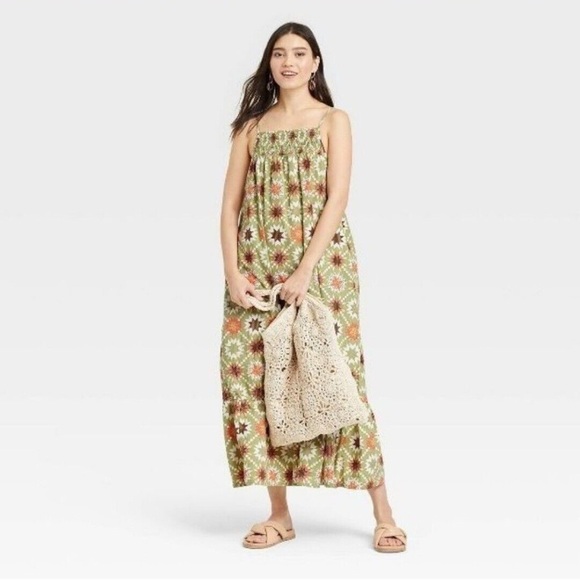 Universal Thread | Dresses | Nwt Universal Thread Green Stars Summer ...